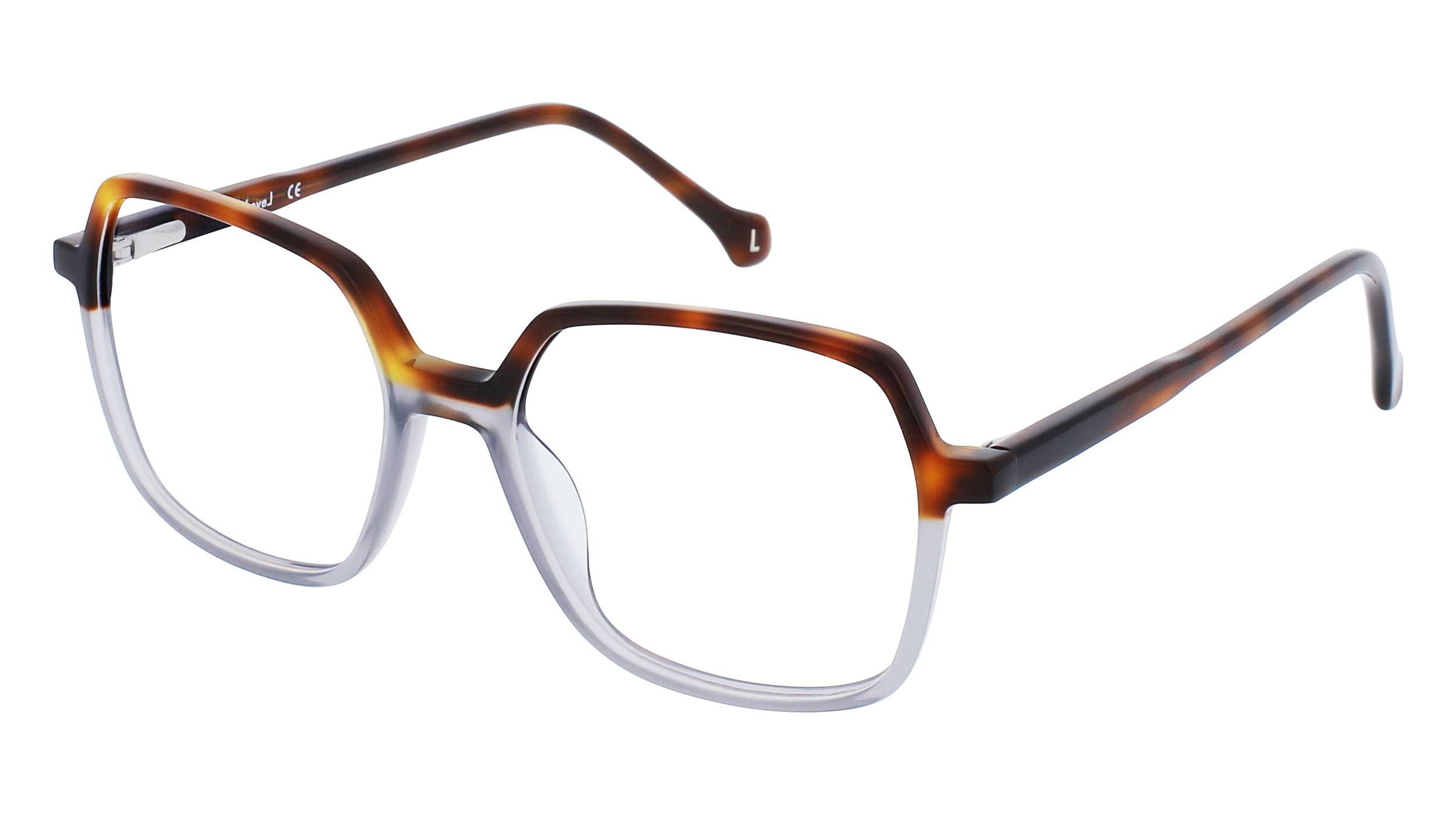Eyeglasses LEVEL LE 2268 ECGR 52/17 Woman Ecaille / Gris transparent ...