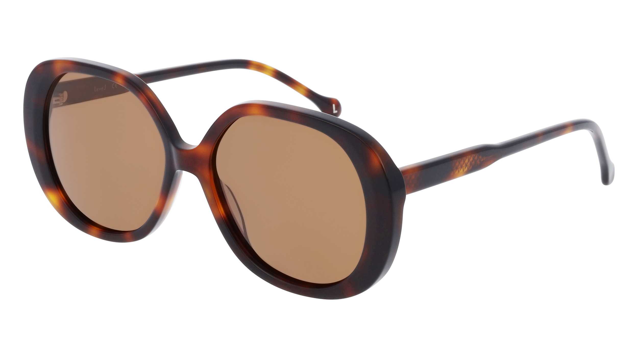 Sunglasses LEVEL LE S2227 ECAI 54/15 Woman Ecaille Round Full Frame ...