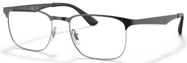 Eyeglasses RAY-BAN RX 6363 2861 54/18 Unisex Noir / Argent square ...
