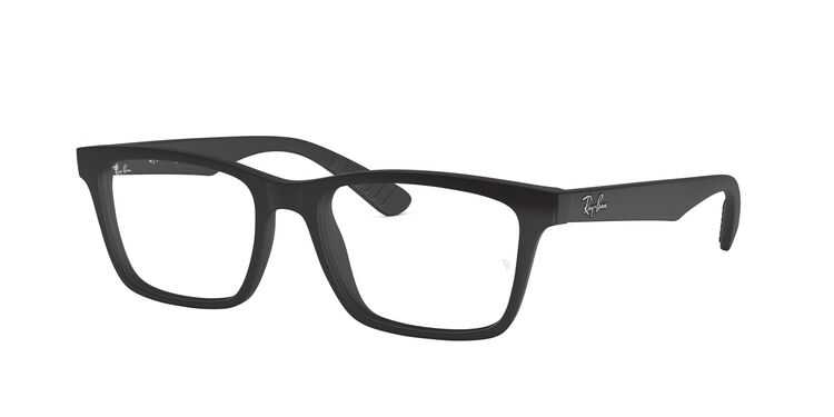 Eyeglasses RAY-BAN RX 7025 2077 55/17 Unisex Noir mat rectangle frames ...